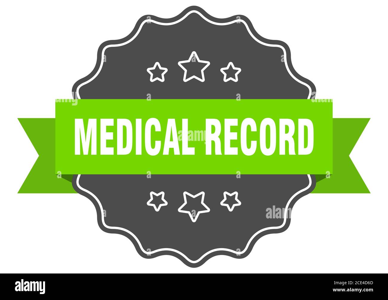 medical record label. medical record isolated seal. Retro sticker sign ...
