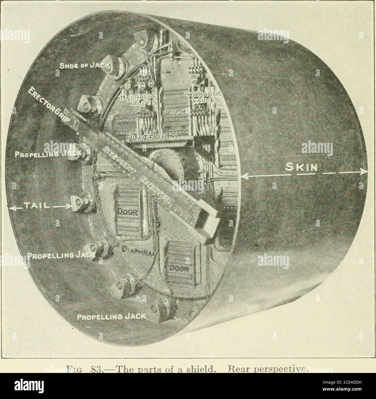 . Shield and compressed air tunneling . g through the silt and ...