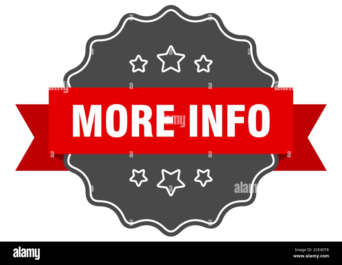 more info label. more info isolated seal. Retro sticker sign Stock ...
