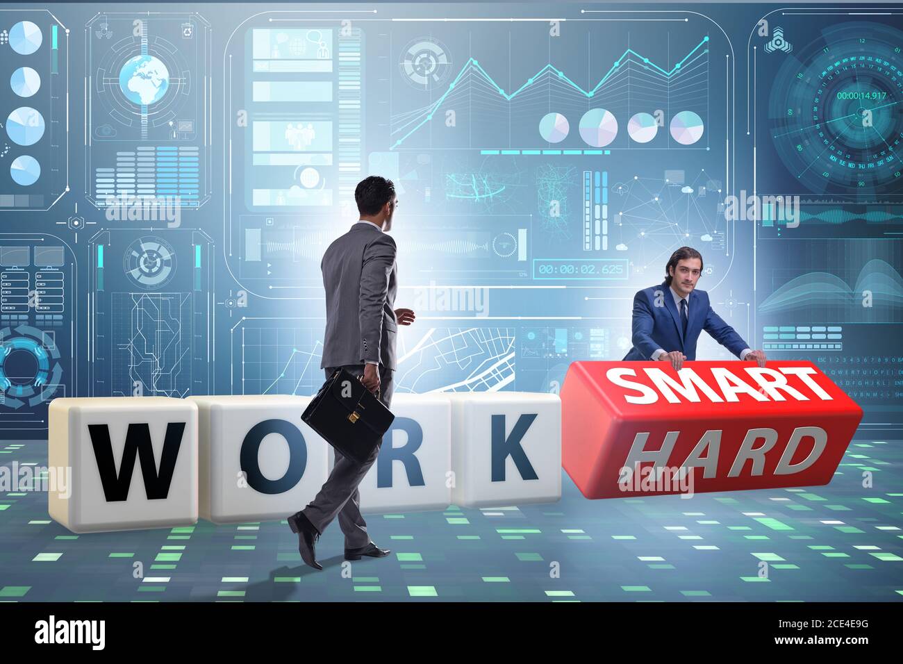 Concept of working smarter not harder Stock Photo - Alamy