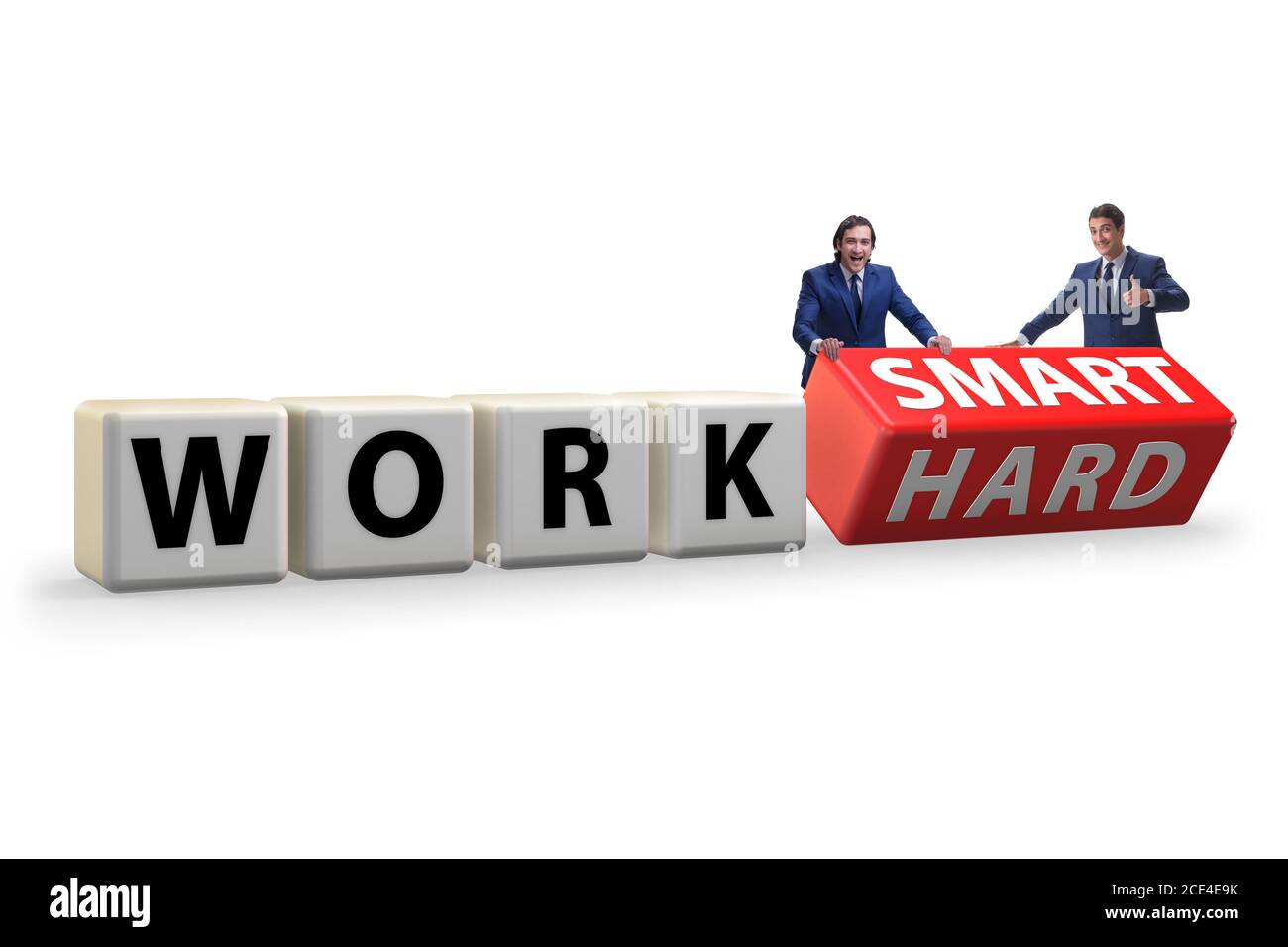 Concept of working smarter not harder Stock Photo - Alamy