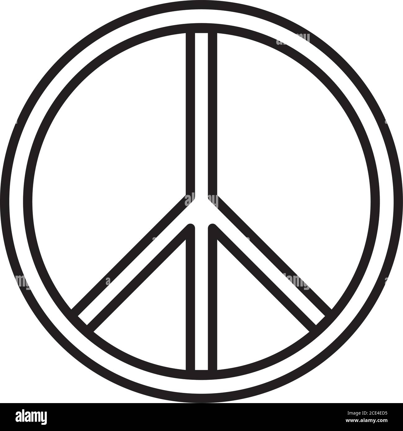 peace hope emblem, human rights day, line icon design vector ...