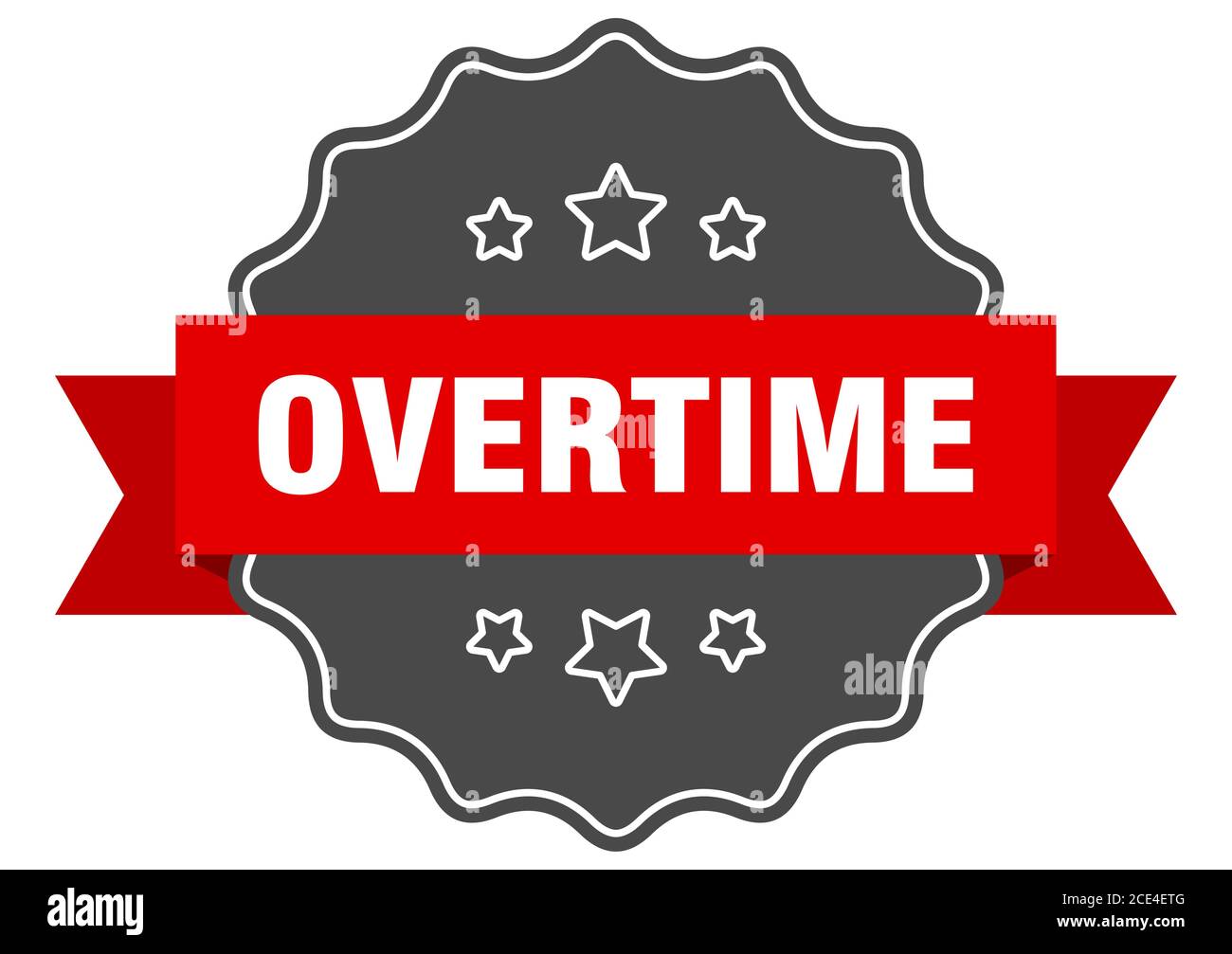 overtime label. overtime isolated seal. Retro sticker sign Stock Vector ...