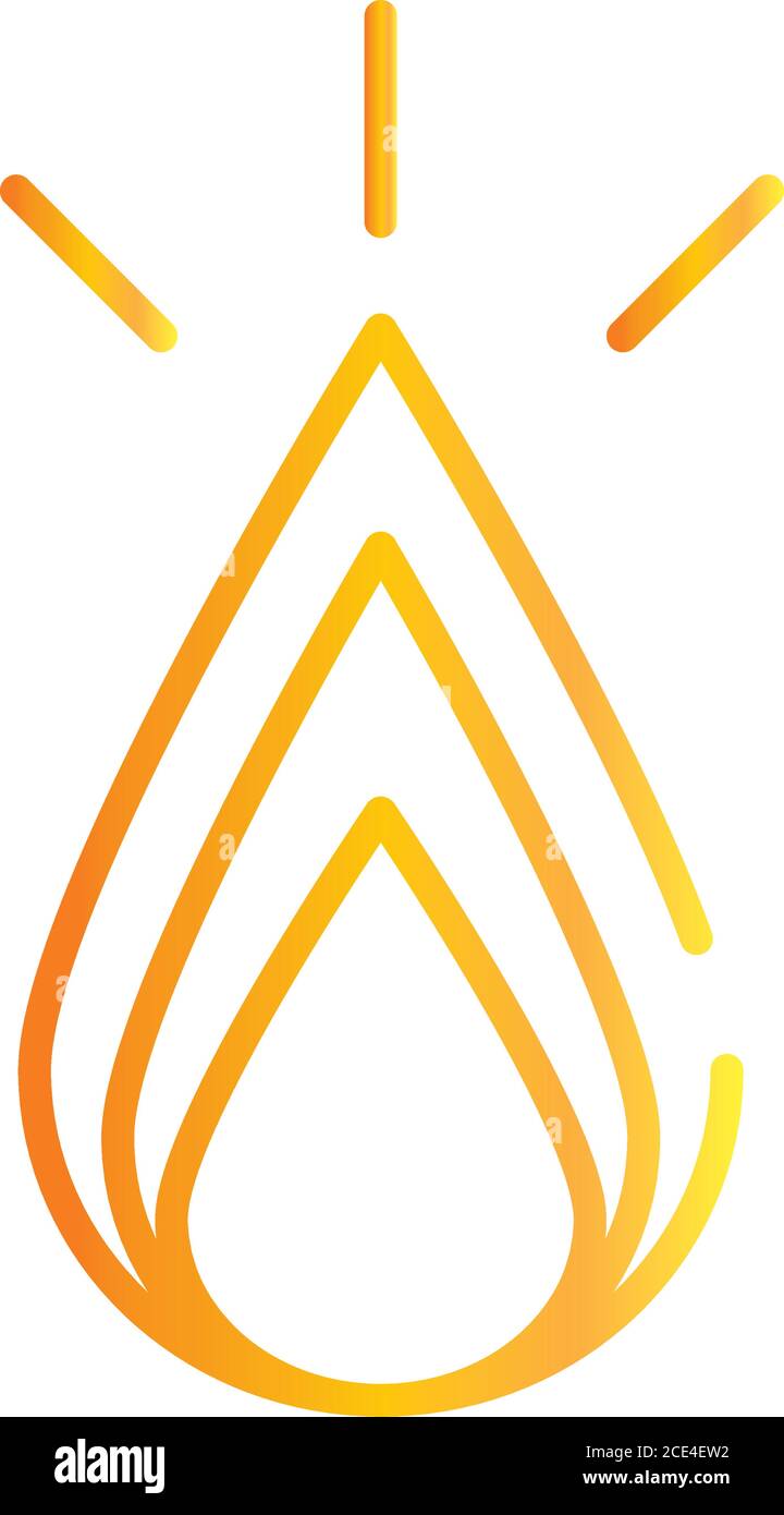 fire flame burning gradient style icon vector illustration Stock Vector ...