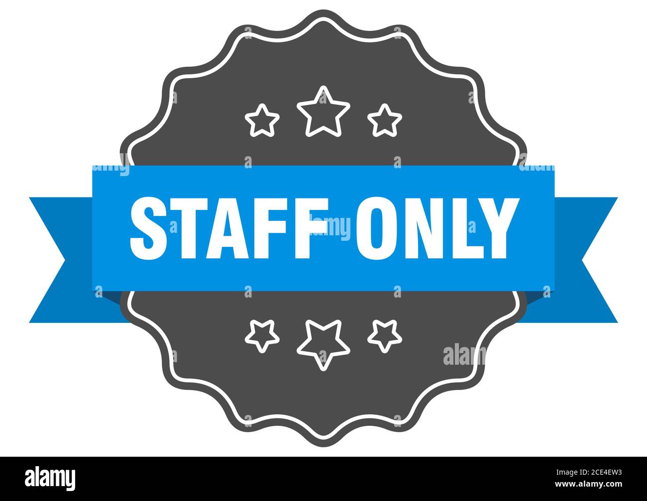 staff only label. staff only isolated seal. Retro sticker sign Stock ...