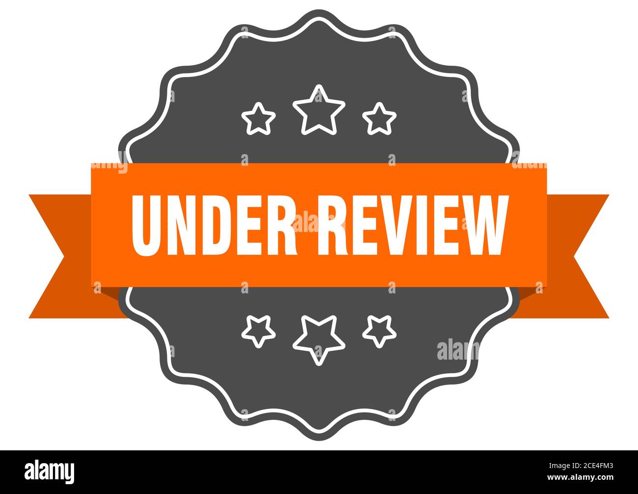 under review label. under review isolated seal. Retro sticker sign ...