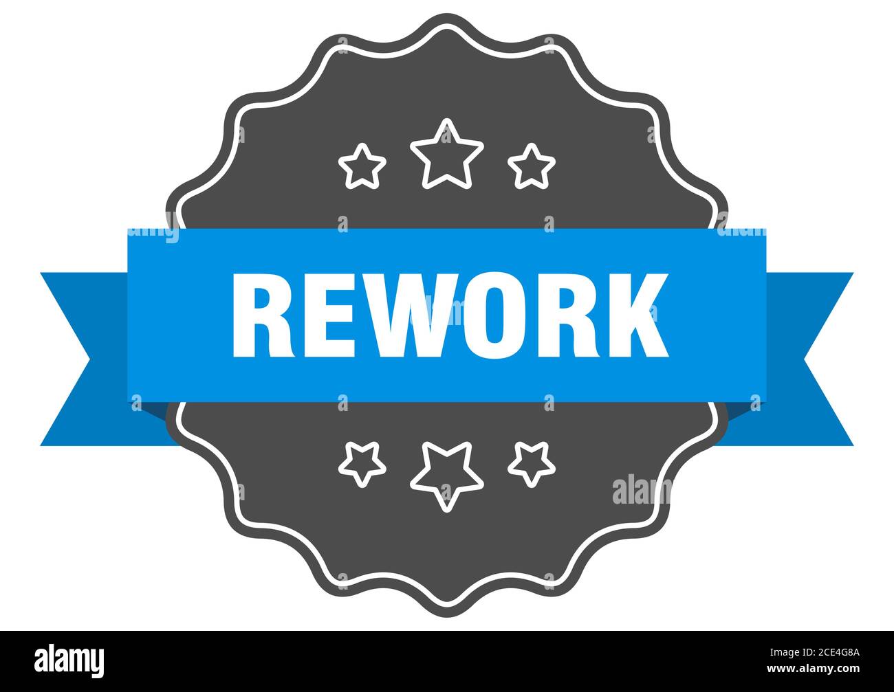 rework label. rework isolated seal. Retro sticker sign Stock Vector ...