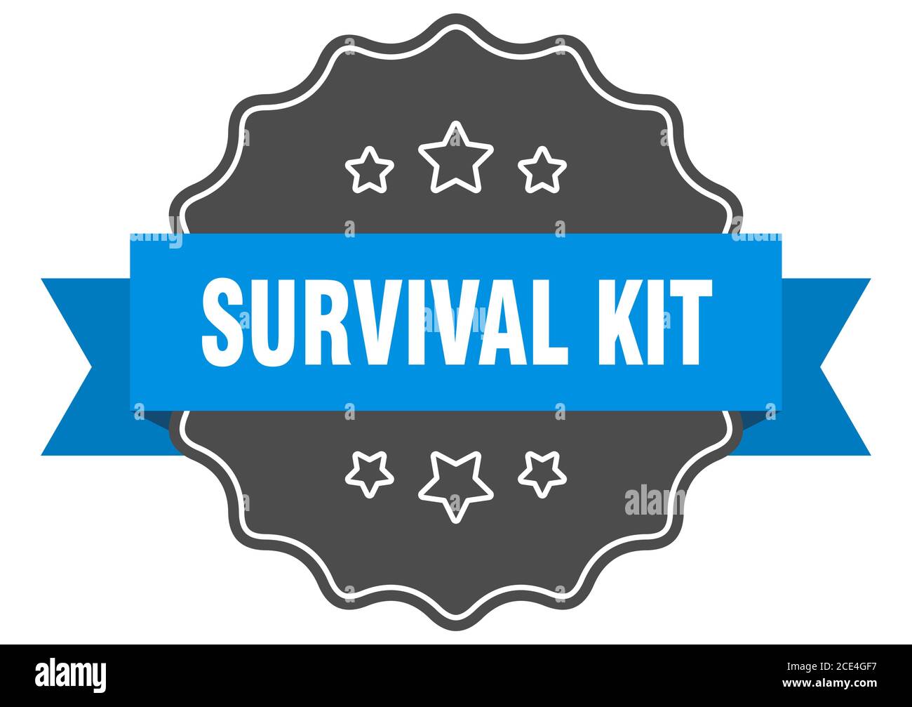 survival kit label. survival kit isolated seal. Retro sticker sign ...