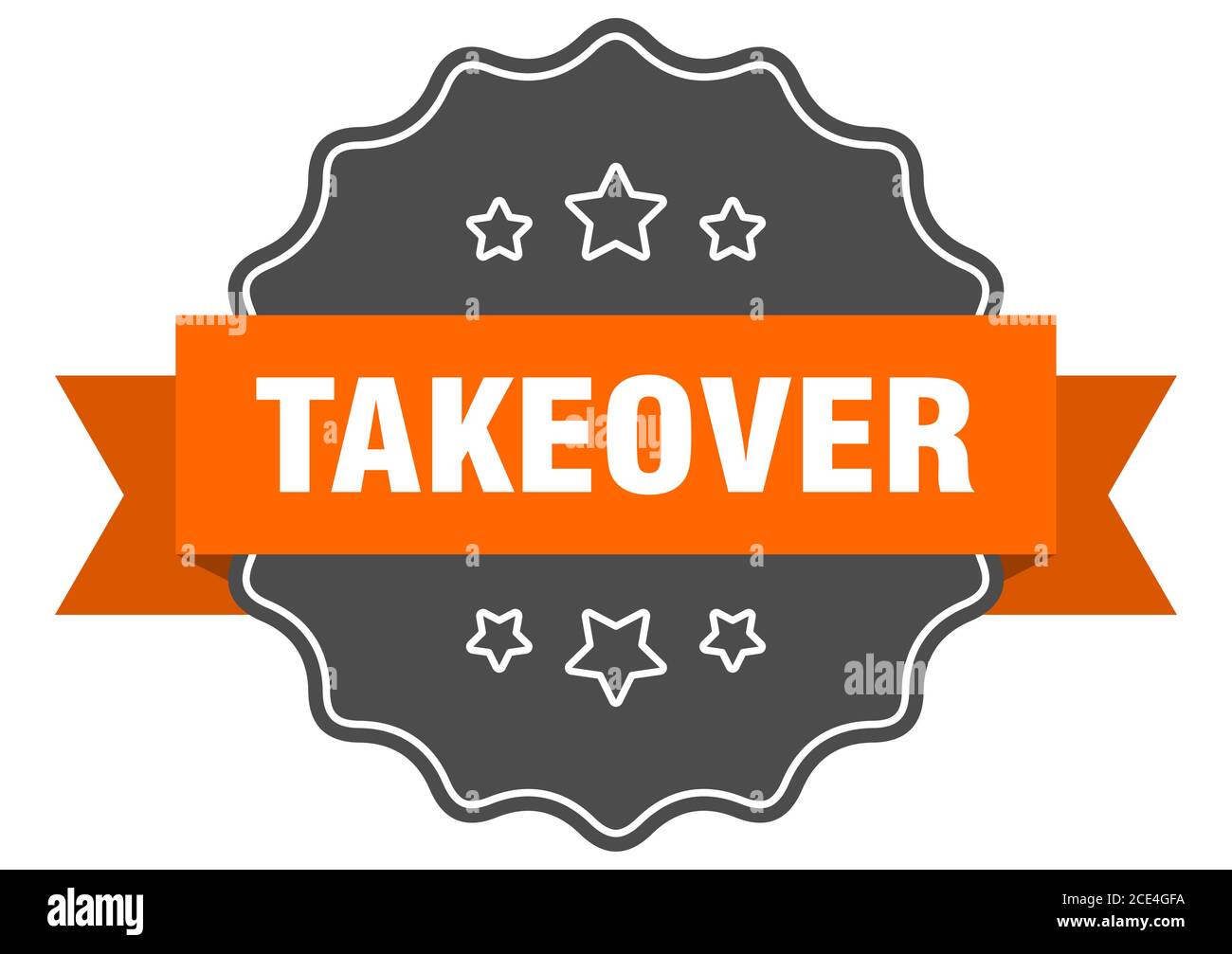 takeover label. takeover isolated seal. Retro sticker sign Stock Vector ...