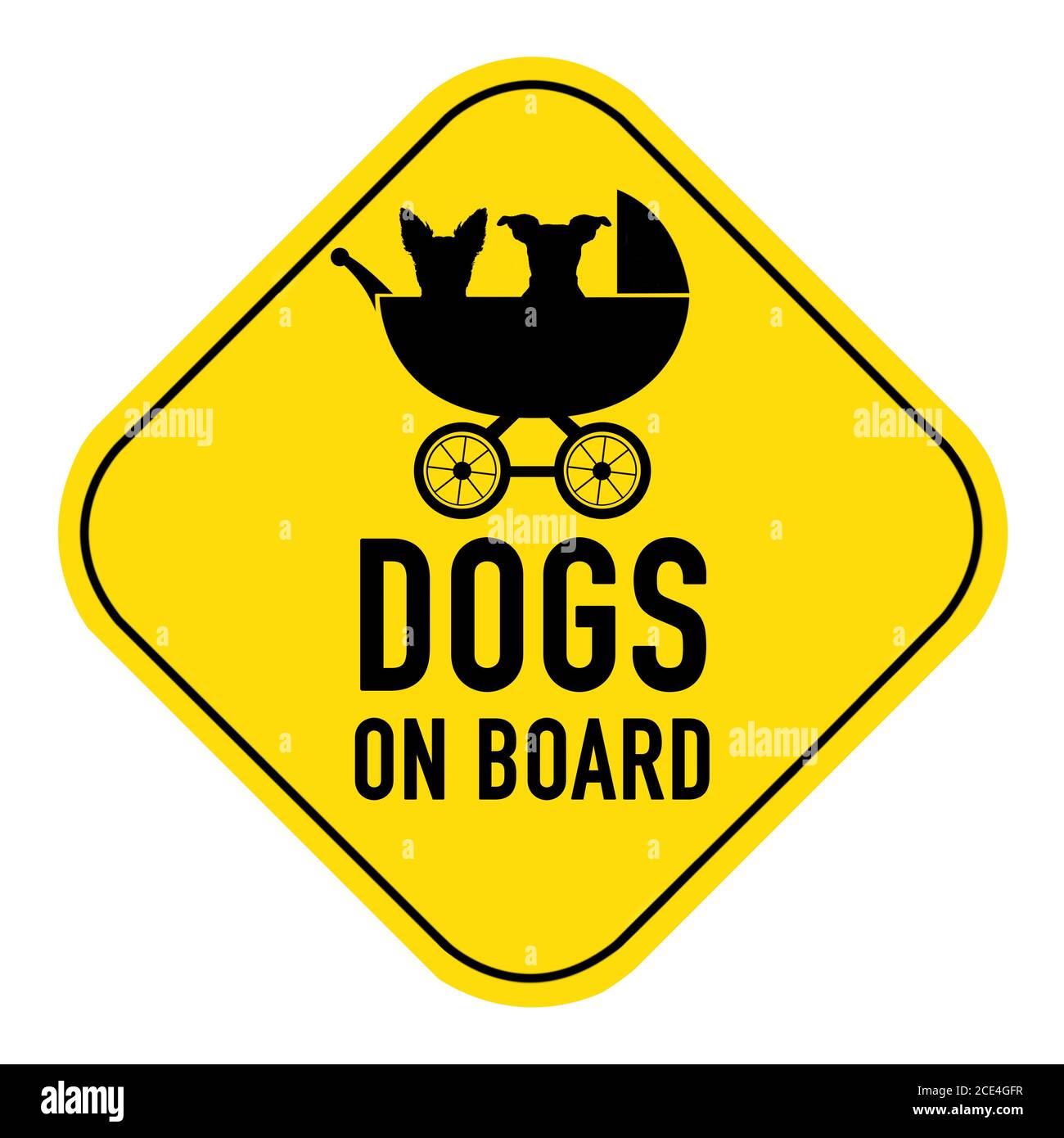 dogs on board sign Stock Photo - Alamy