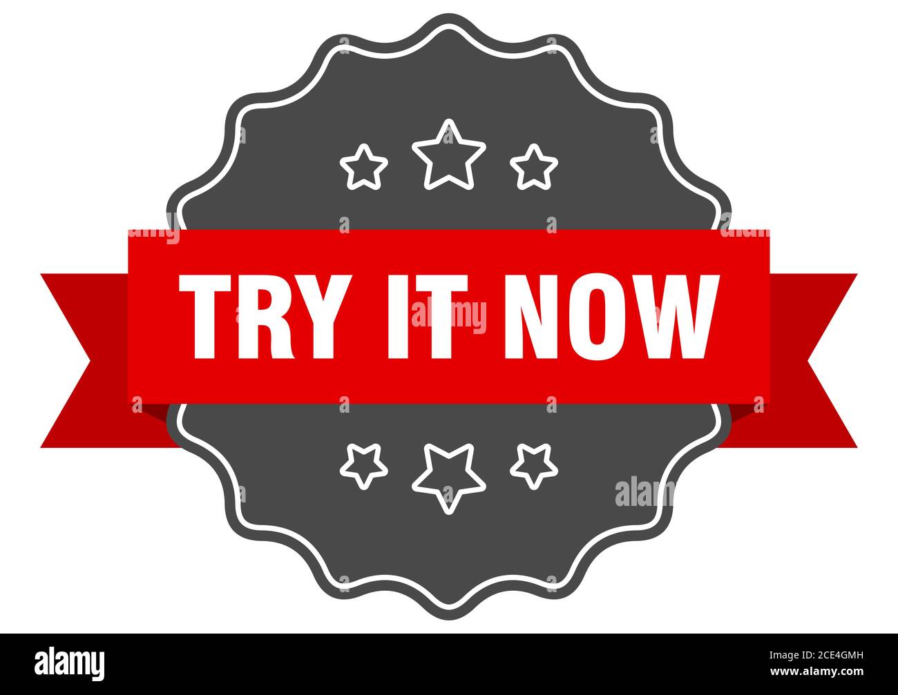 try it now label. try it now isolated seal. Retro sticker sign Stock ...