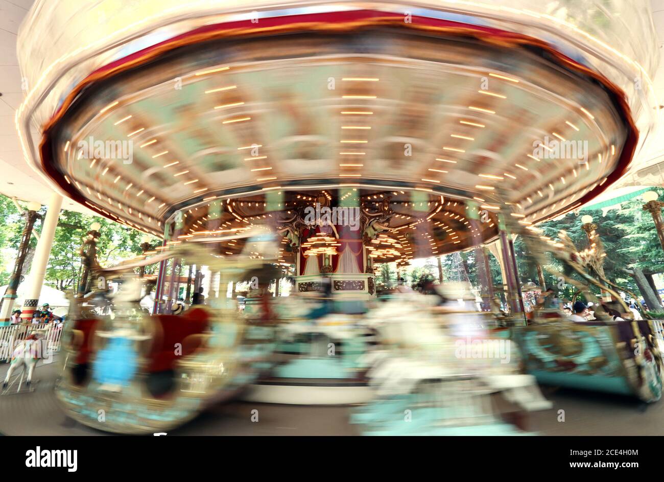 Tokyo, Japan. 30th Aug, 2020. People enjoy to ride the world's oldest ...