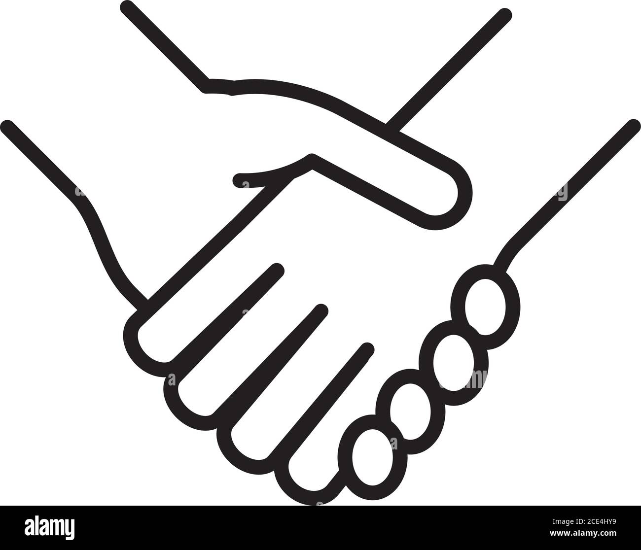 shakes hands human rights day, line icon design vector illustration ...