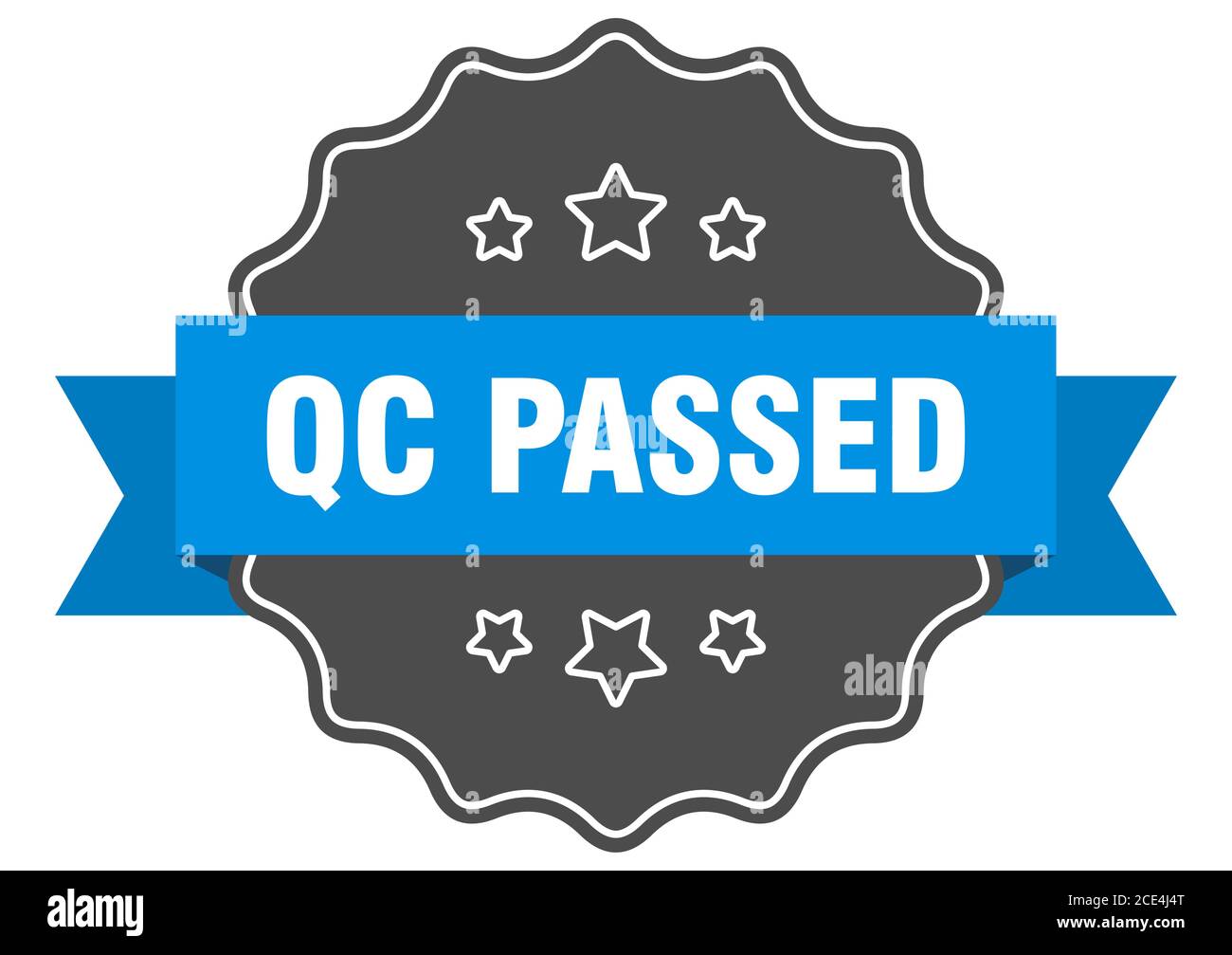 qc passed label. qc passed isolated seal. Retro sticker sign Stock ...