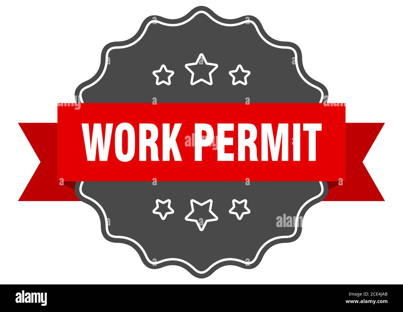 work permit label. work permit isolated seal. Retro sticker sign Stock ...