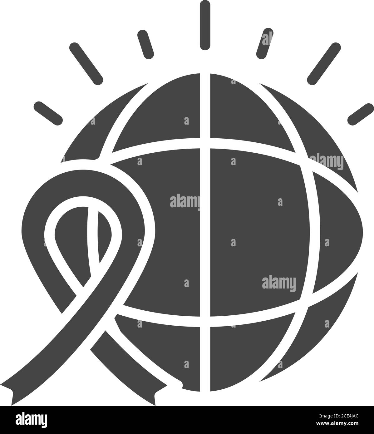 world ribbon campaign human rights day, silhouette icon design vector ...