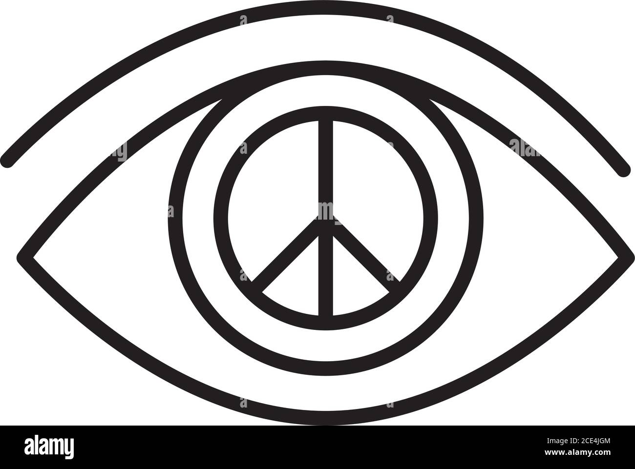 eye vision peace, human rights day, line icon design vector ...