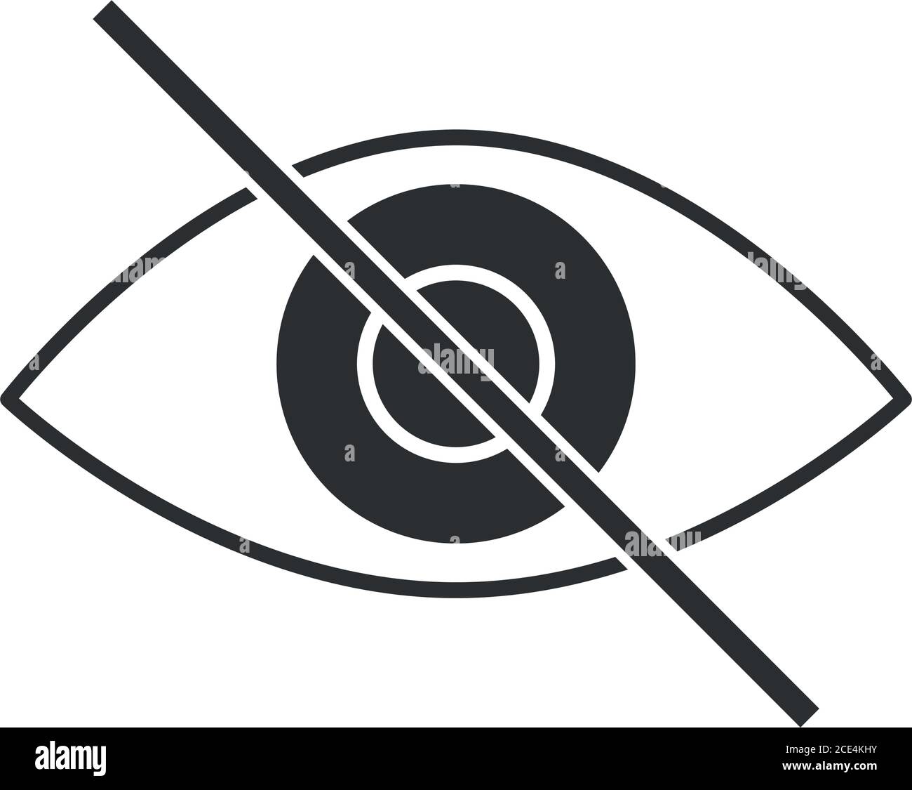 blind, disabled eye, no view world disability day, silhouette icon ...