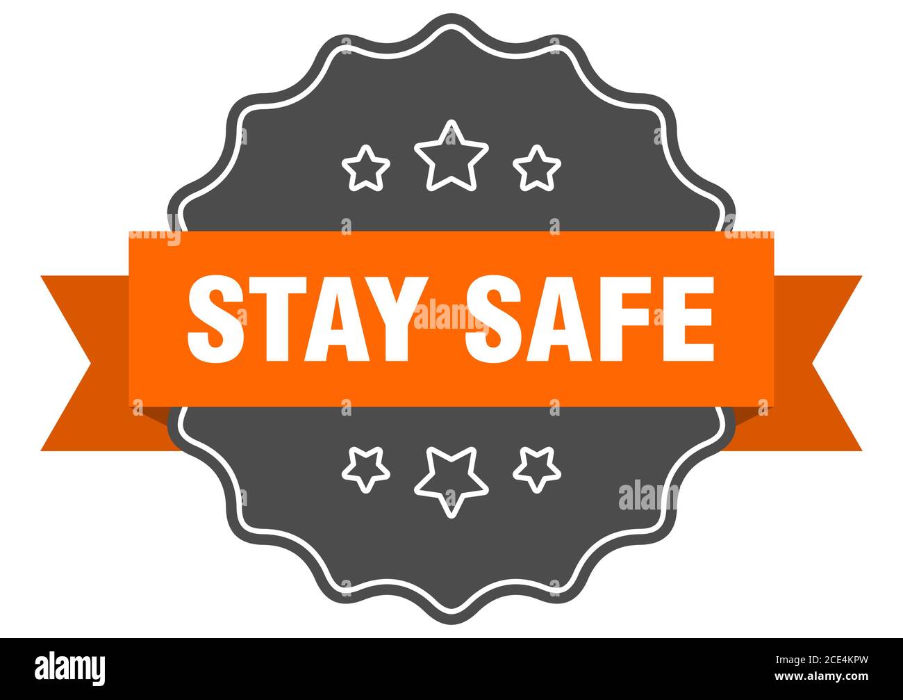 stay safe label. stay safe isolated seal. Retro sticker sign Stock ...