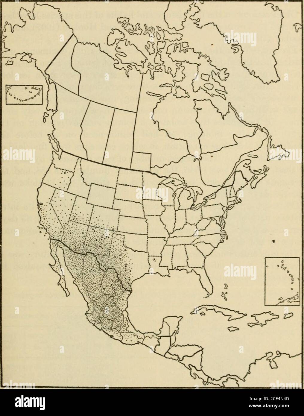 North american map with dots hi-res stock photography and images - Alamy