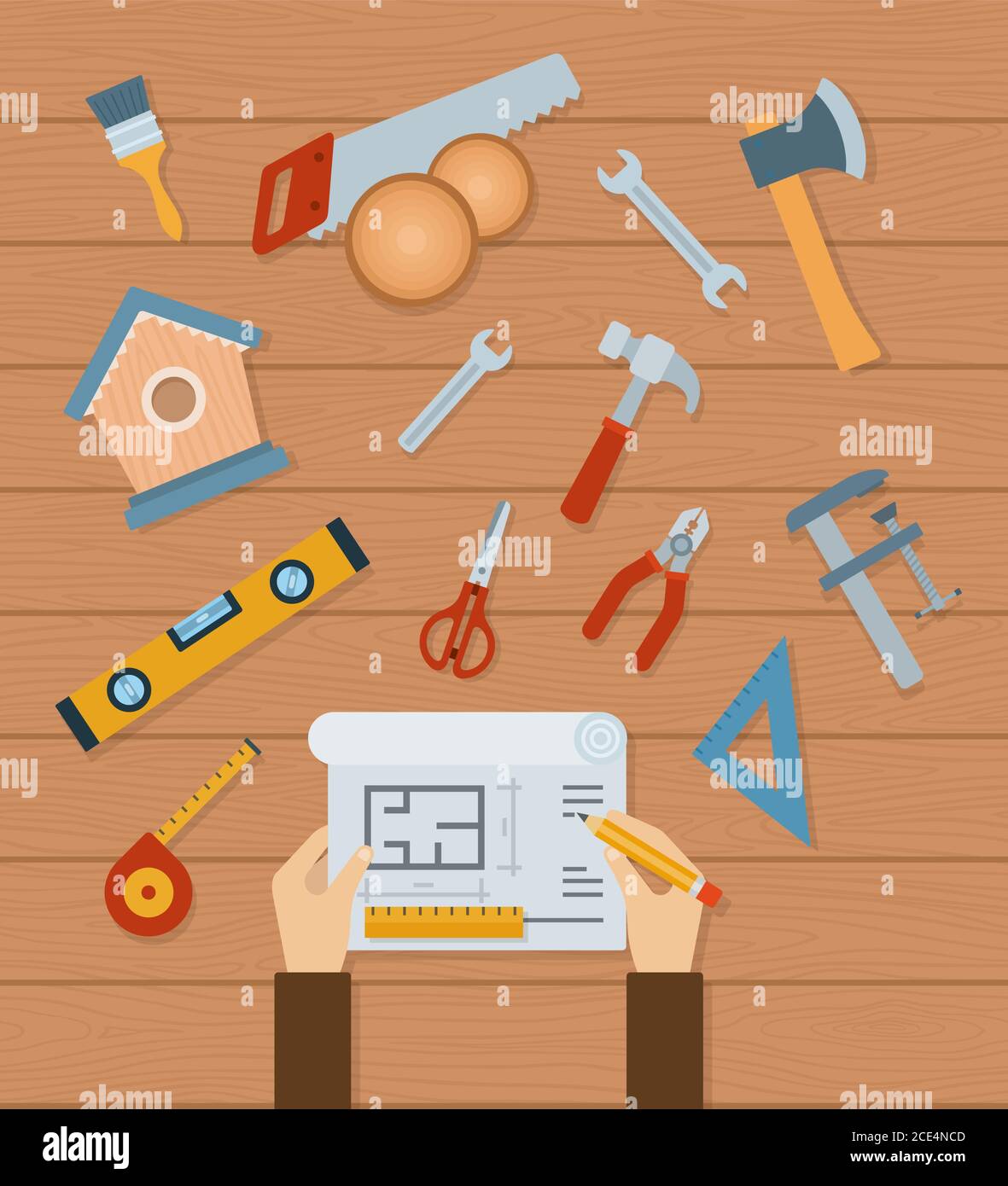 Woodworking Tools Vector