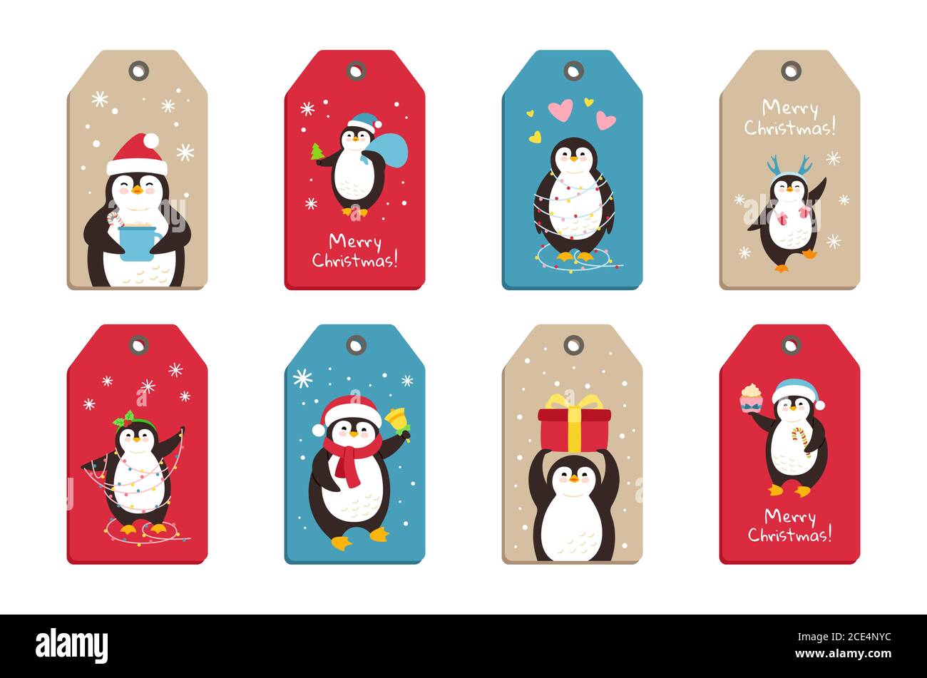 Penguin Christmas Gift Tags Printable