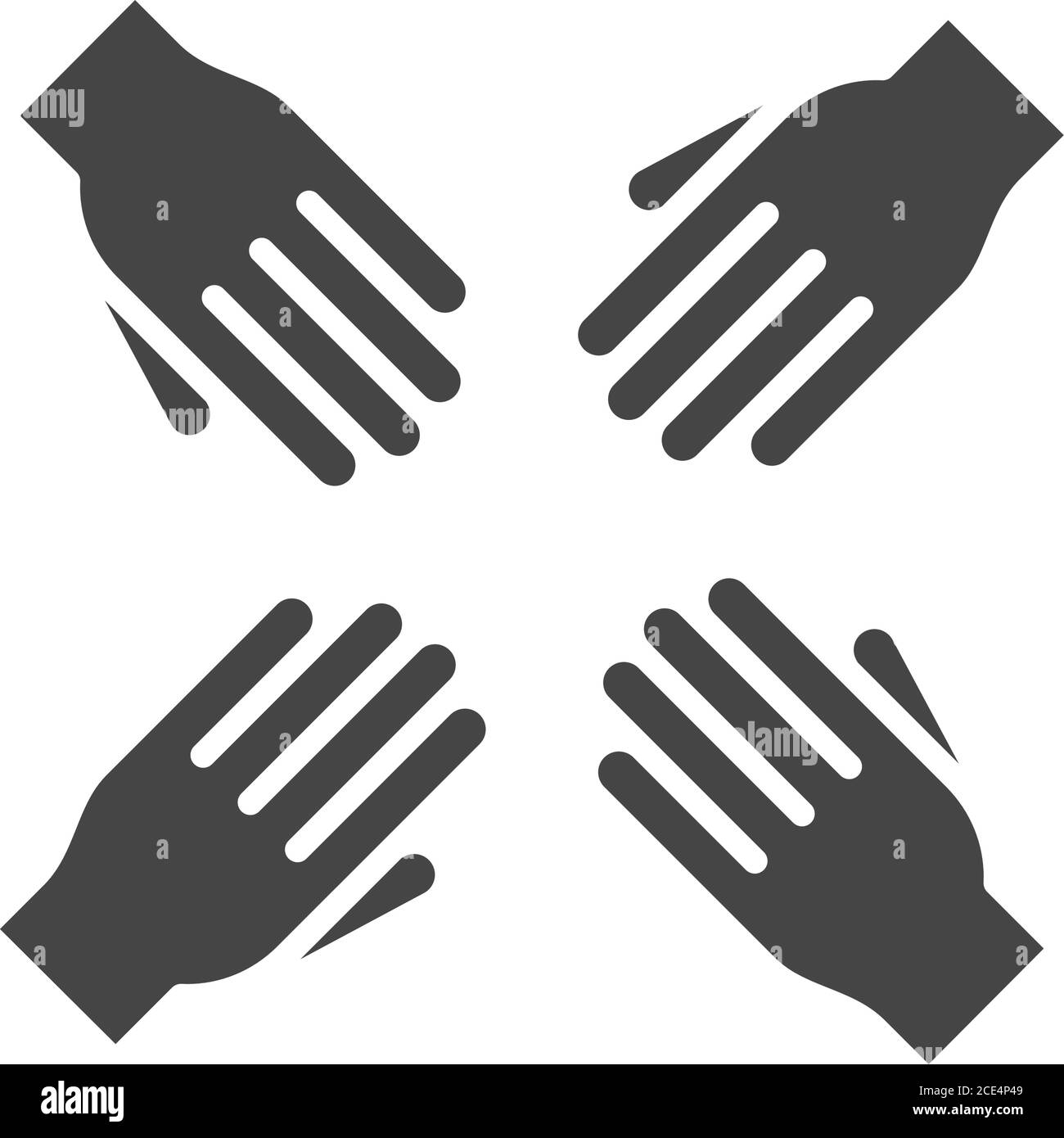 equality people hands, human rights day, silhouette icon design vector ...