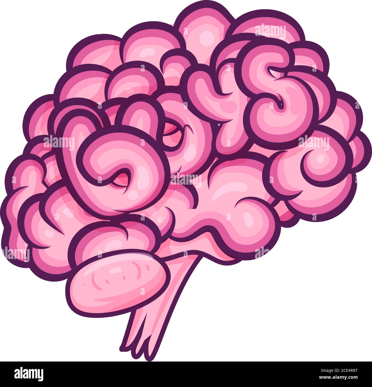 Teen girl brain illustration Stock Vector Image & Art - Alamy