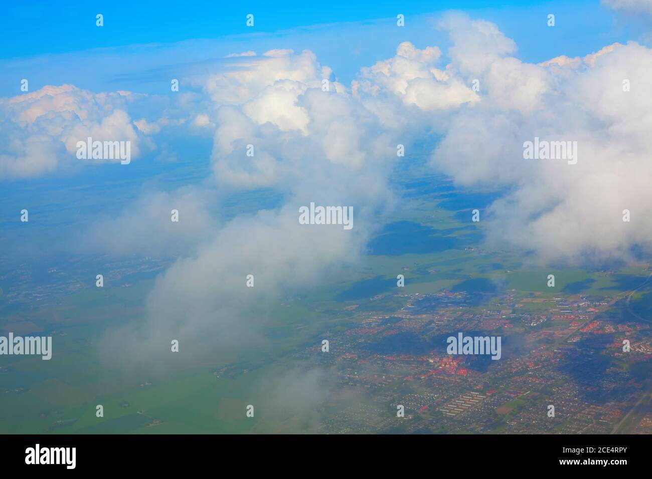 Drone flight through clouds view hi-res stock photography and images ...