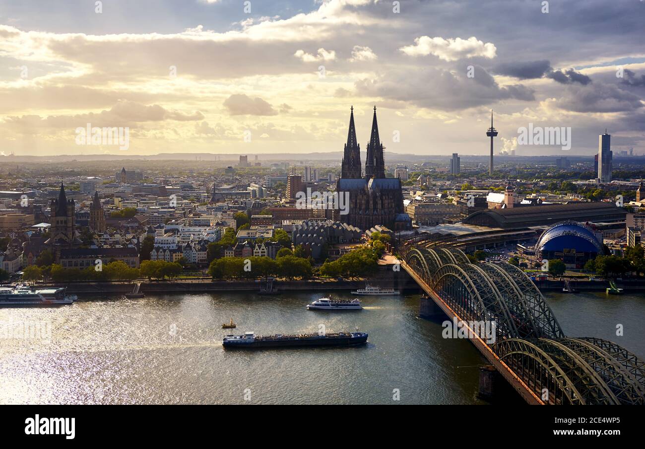 Cologne Cathedral Koelner Dom seen from the top of Cologne Koeln ...