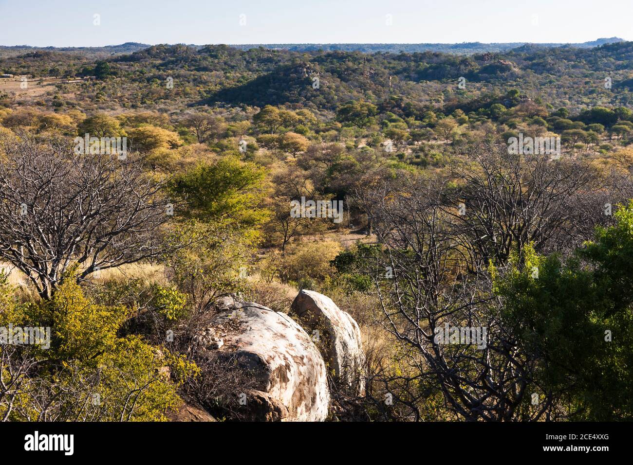 Khami Ruins, view from hilltop, ancient capital of the Torwa dynasty ...