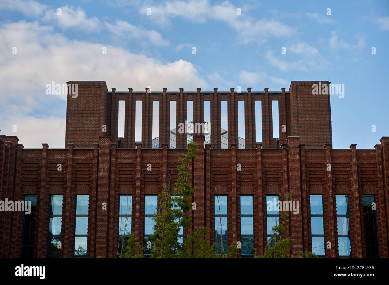 Cologne Broadcasting Center entrance with pyramid in glass on the top ...