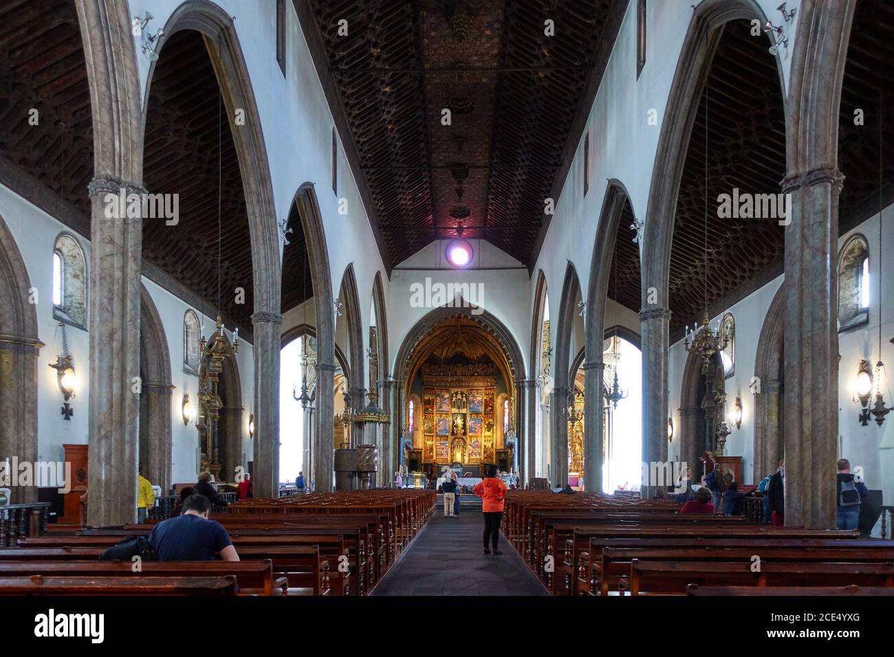 Funchal Cathedral church interior, in Madeira Stock Photo - Alamy