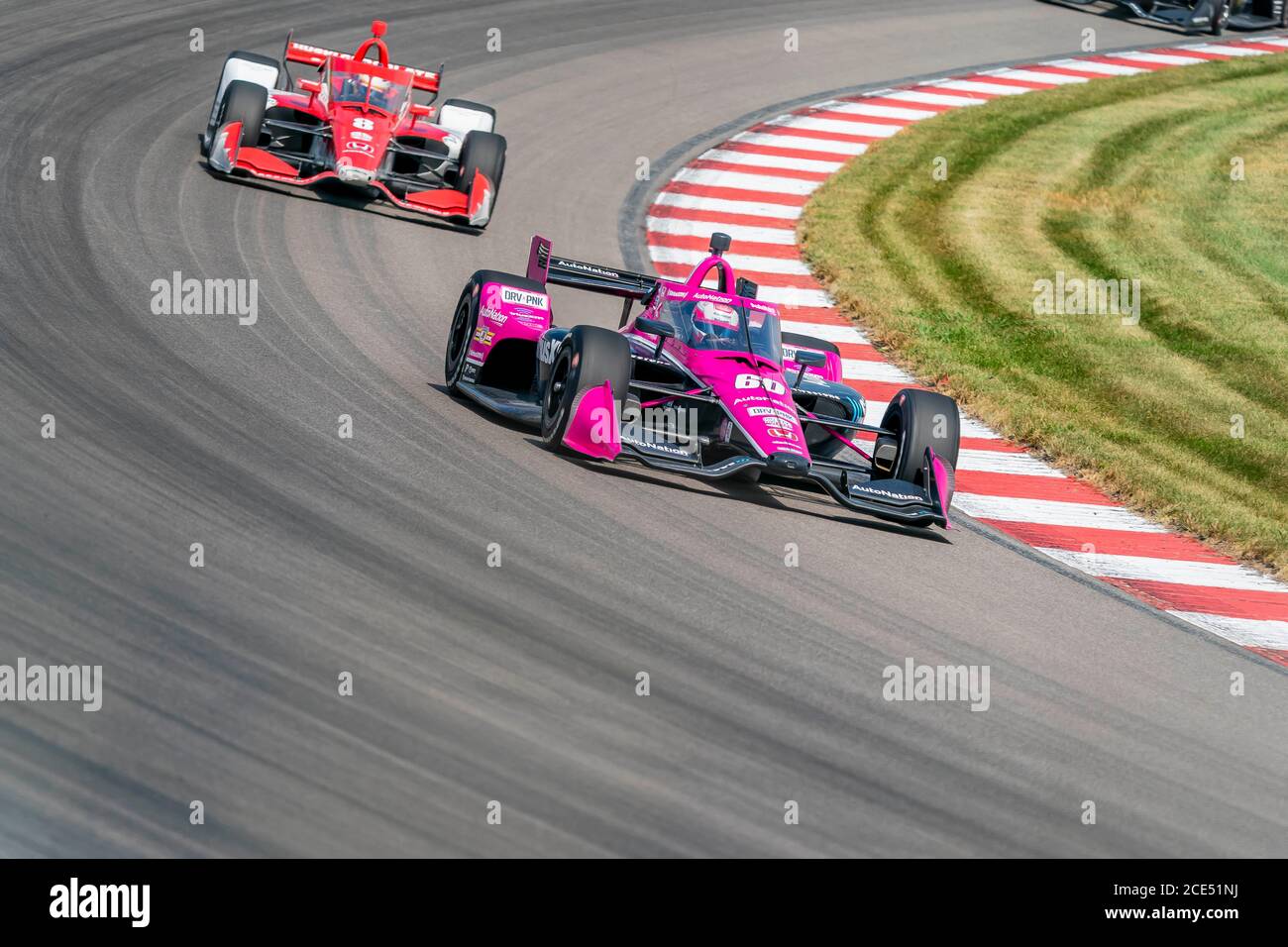 Madison, Illinois, USA. 30th Aug, 2020. JACK HARVEY (60) of Lincoln ...