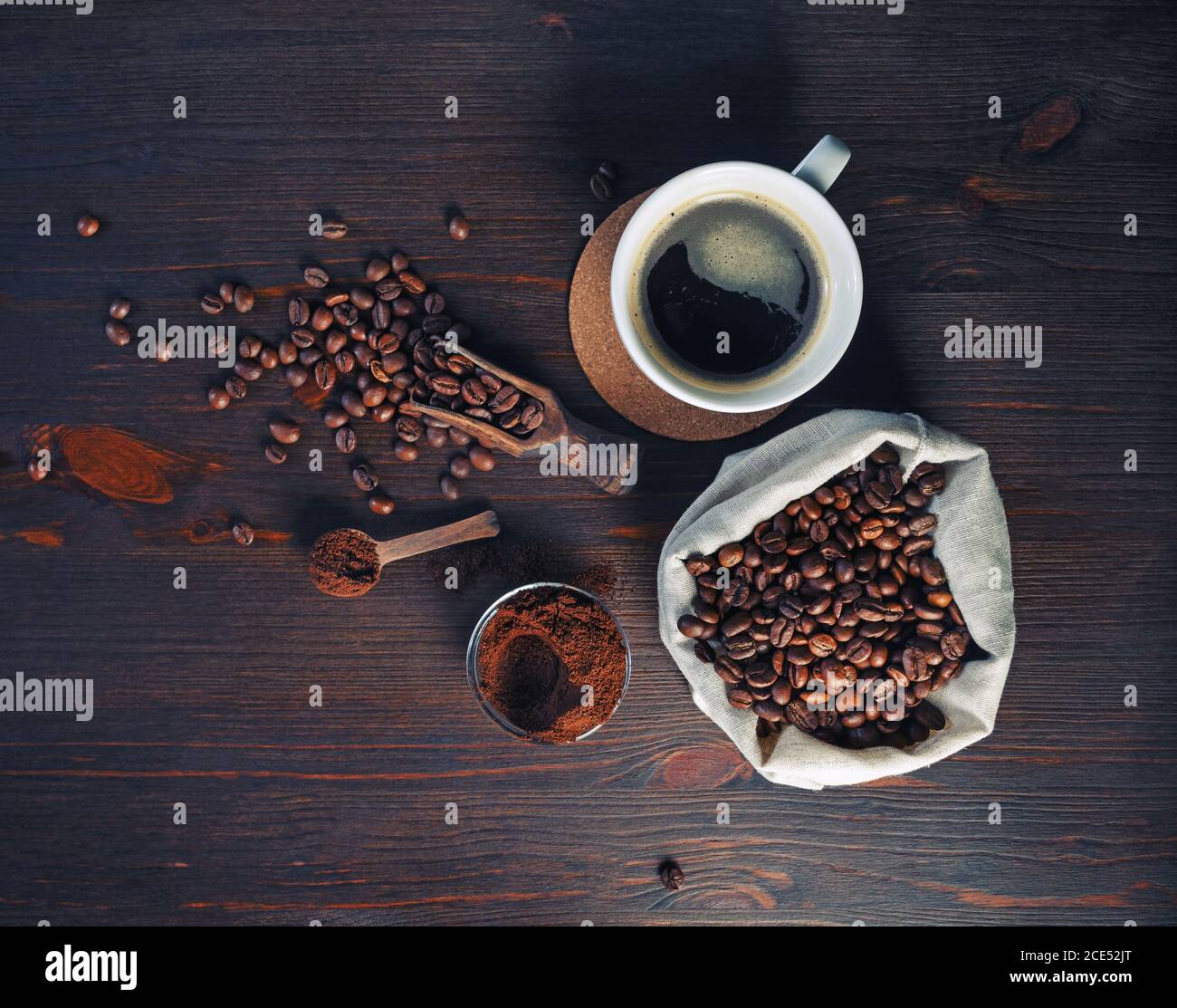 Fresh tasty coffee Stock Photo - Alamy