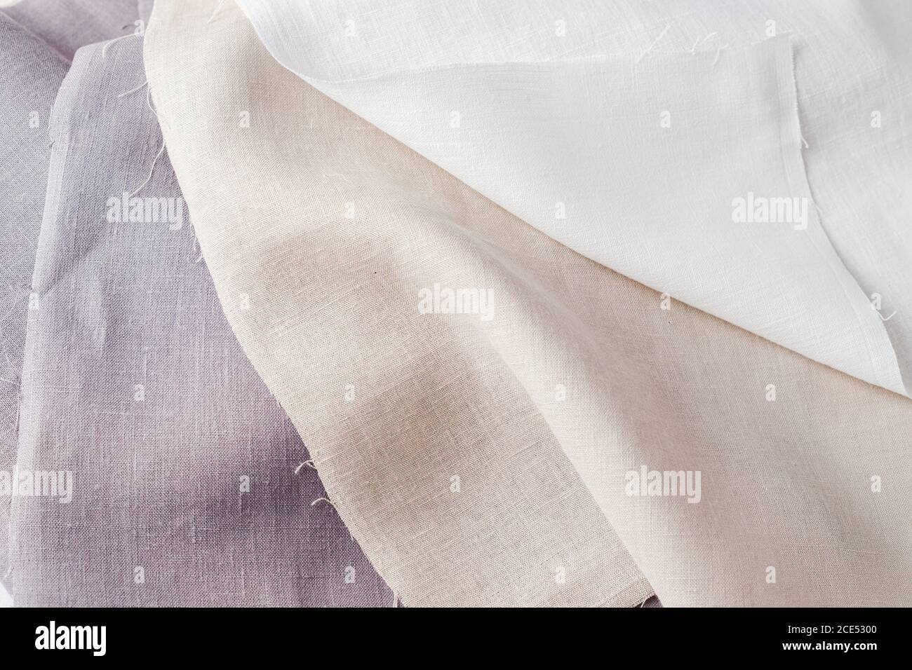 Linen fabric on white background Stock Photo - Alamy