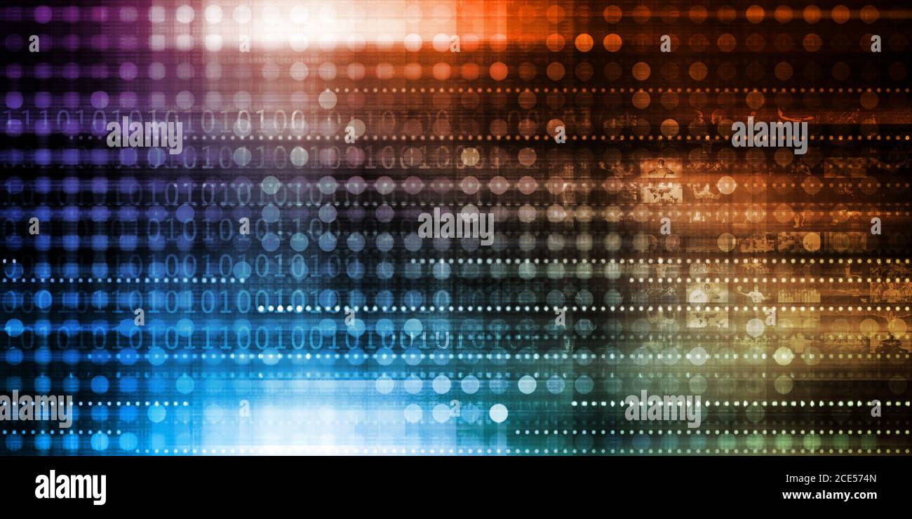 Digital Data on a Abstract Technology Background Stock Photo - Alamy