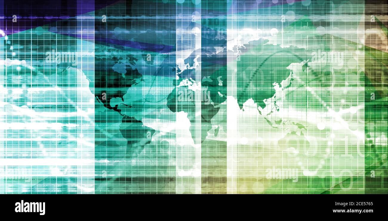 Technology Network with Futuristic Graph Chart Concept Stock Photo - Alamy