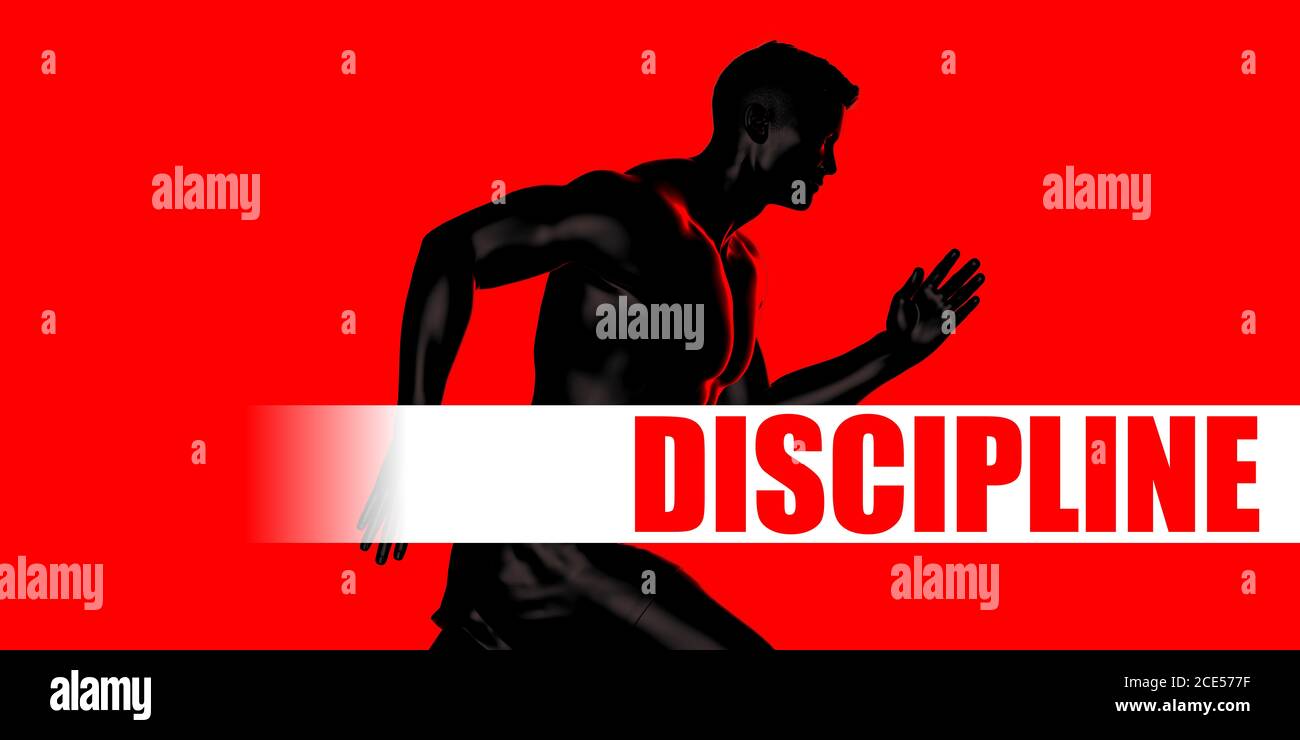 Discipline Concept with Fit Man Running Lifestyle Stock Photo - Alamy