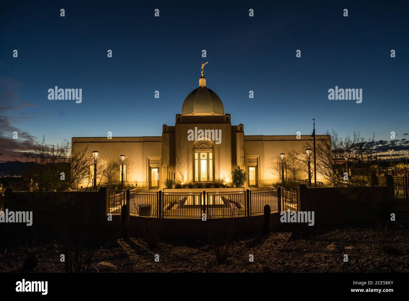Statue of jesus christ in a church house of worship hi-res stock ...