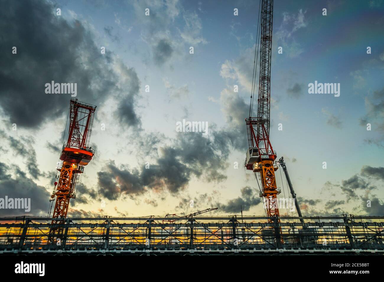 Construction site of a high-rise building Stock Photo - Alamy