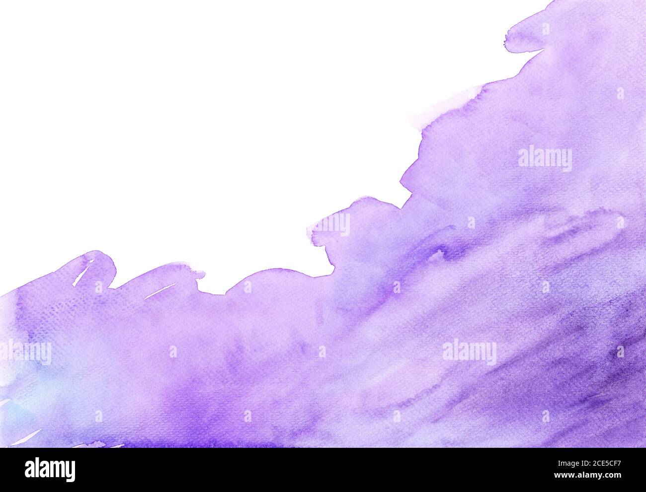 Abstract watercolor hand painting illustration. Bright purple ...