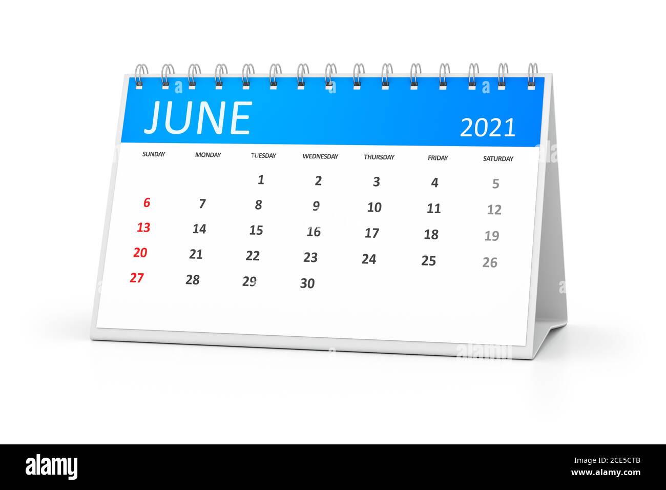 June table calendar 3d Cut Out Stock Images & Pictures - Alamy