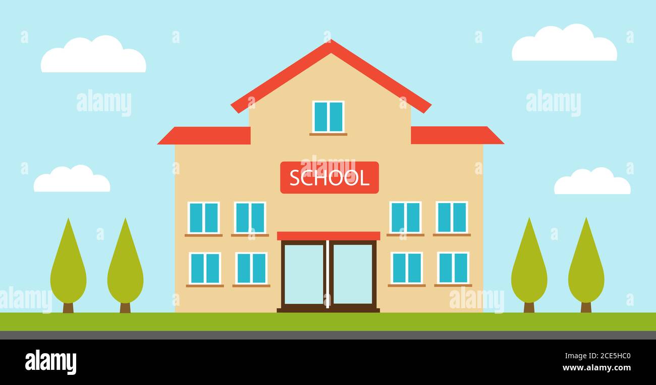 High school building vector illustration Stock Vector Image & Art - Alamy