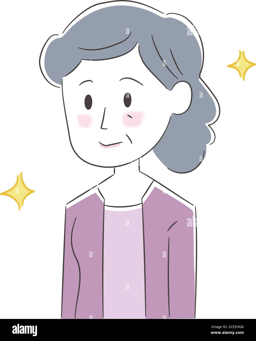 Elderly woman senior citizen Stock Vector Images - Alamy