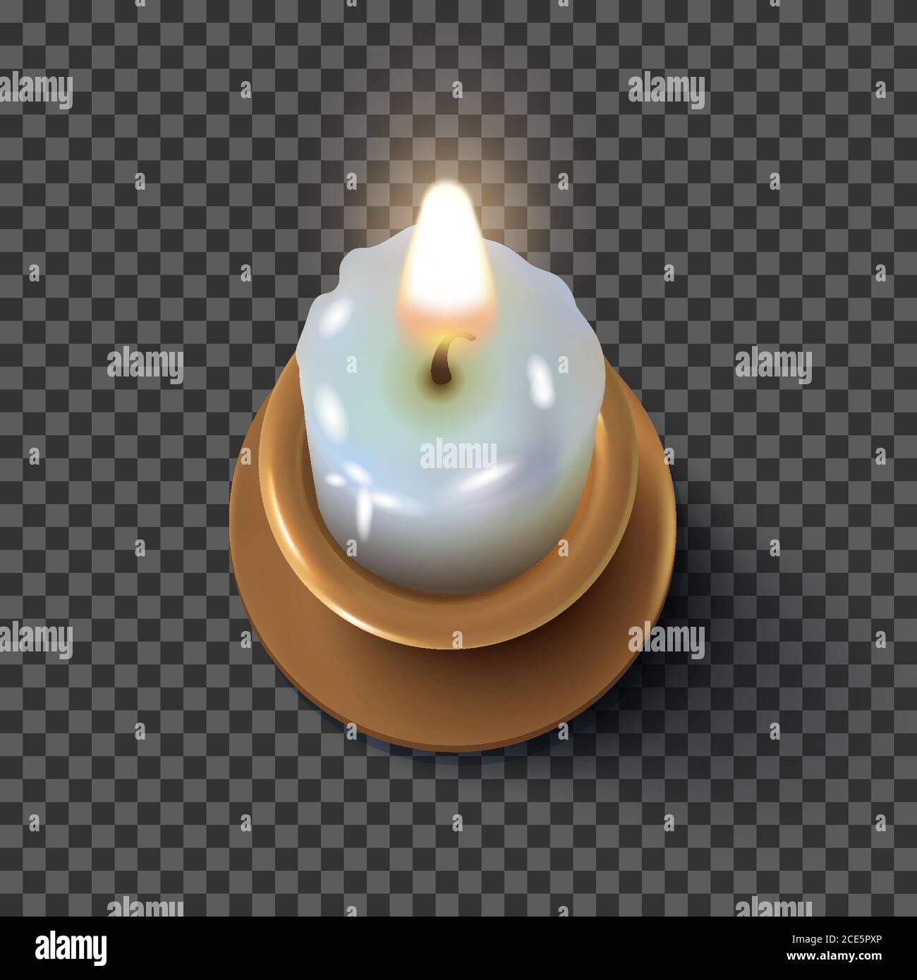 Realistic Burning Candle Stock Vector Image & Art - Alamy