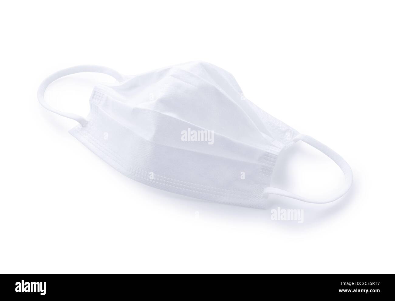 A white mask placed on a white background, shot from an angle Stock ...