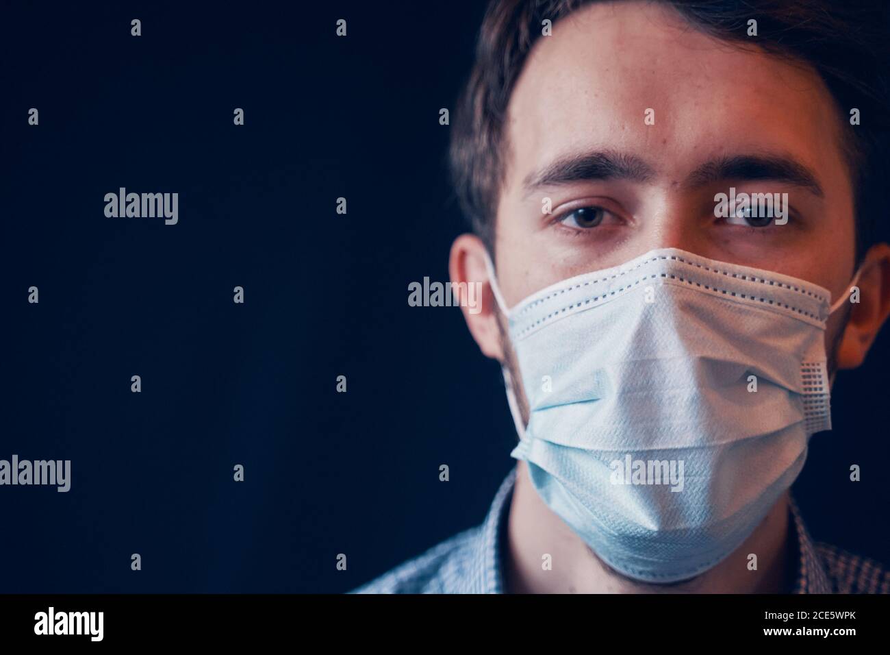 Man in mask. Outbreak doctor wearing face mask versus man washing hands ...