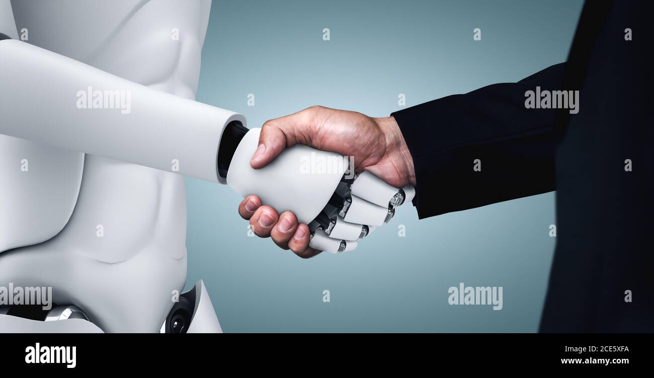 Robot Human Handshake High Resolution Stock Photography and Images - Alamy