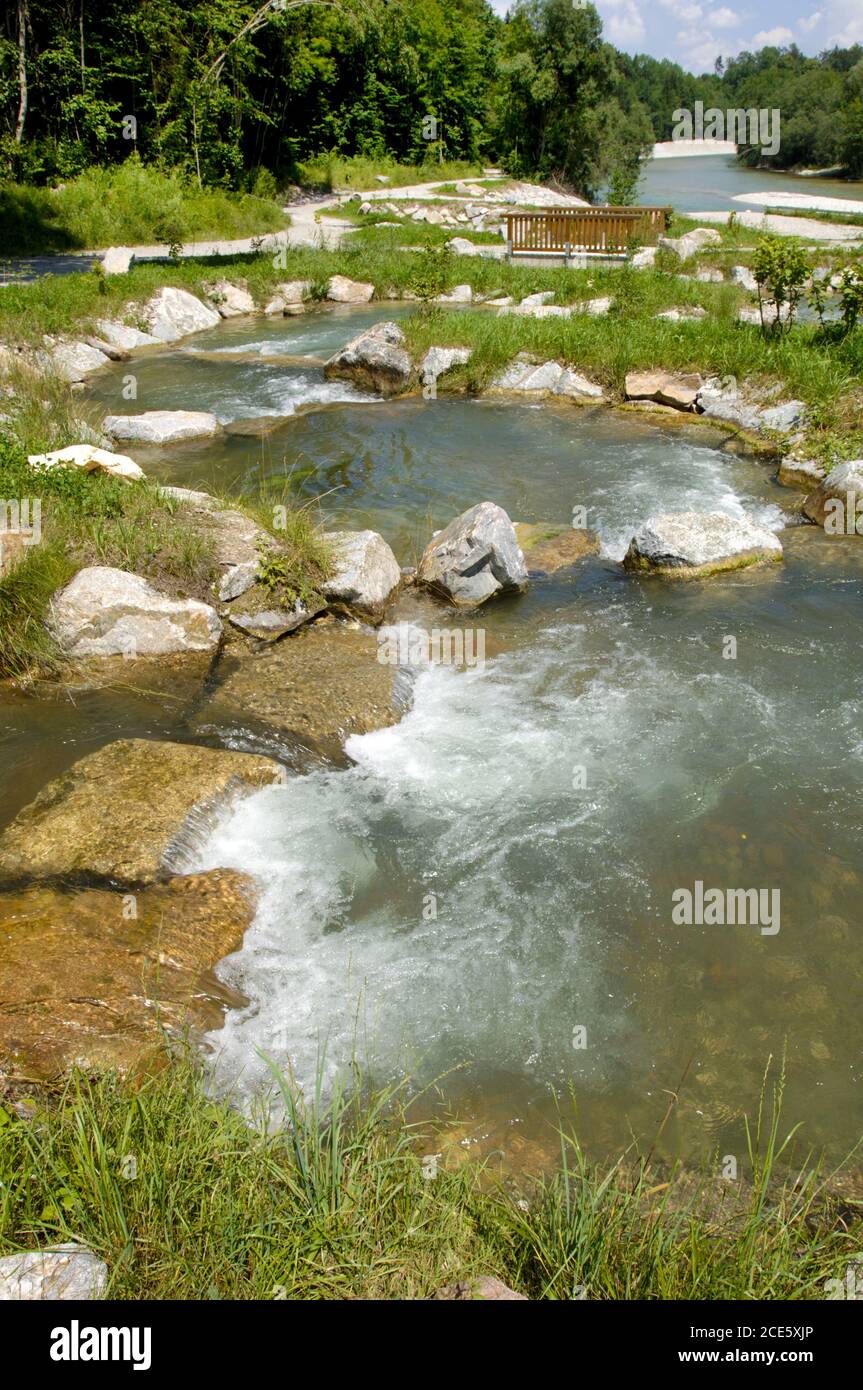 fish ladder at river Isar in Bavaria, Germany Stock Photo - Alamy